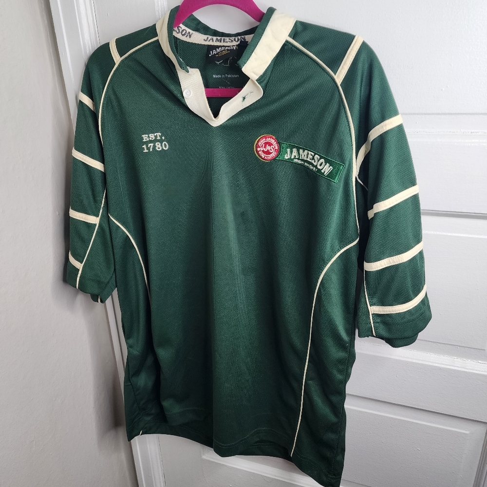 Jameson Irish Whiskey Rugby Shirt Green Medium - Gem